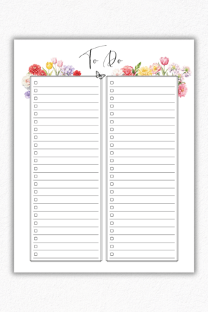Matching Floral Note Paper & To Do List - JellyMemos Shop