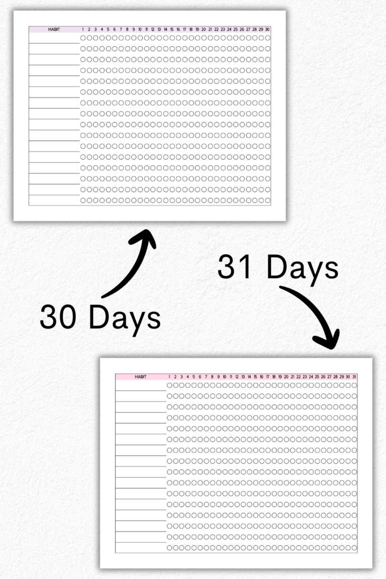 Pretty & Minimal Habit Tracker Bundle (12 Trackers) - JellyMemos Shop